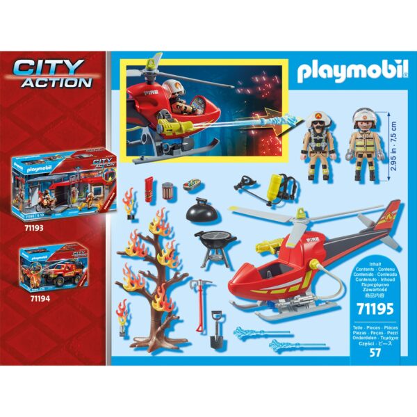 Playmobil - Elicopter De Pompieri Cu 2 Figurine - PM71195 | Bord31.ro